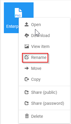 CompleteFTP: Web File Manager: Renaming File