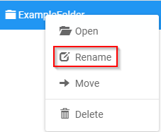 CompleteFTP: Web File Manager: Renaming Folders