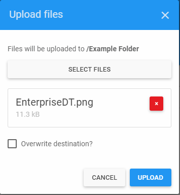 CompleteFTP: Web File Manager: Uploading Files