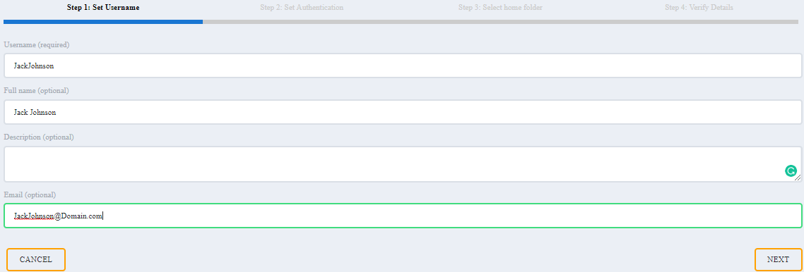 CompleteFTP: WebAdmin: Adding Users