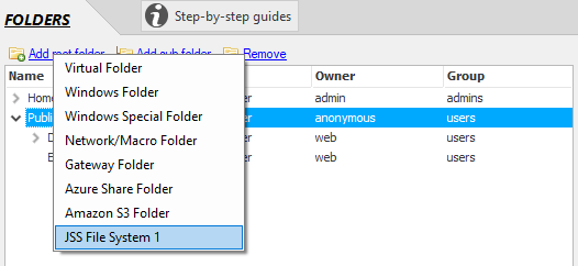 CompleteFTP: JSS File-System Extensions