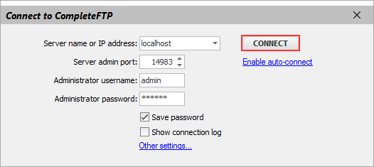 CompleteFTP: Accepting connections from the Internet