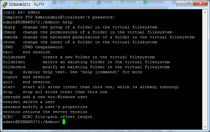CompleteFTP: How to do command-line administration (requires Enterprise Edition)