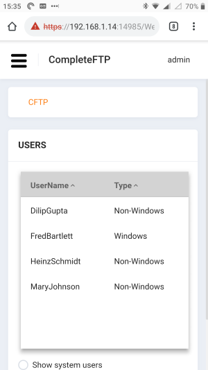 CompleteFTP: CompleteFTP WebAdmin: Web-App for CompleteFTP Administration