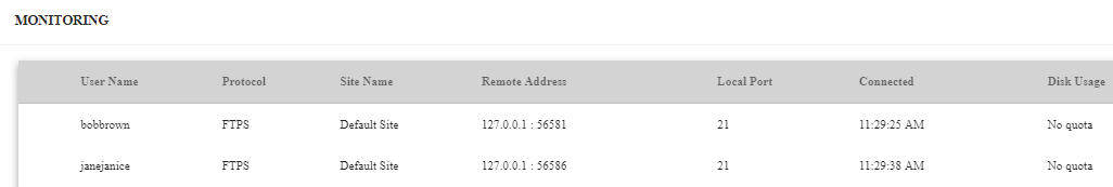 CompleteFTP: WebAdmin: Killing Connections